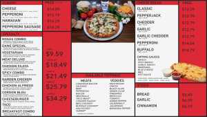 Menu – Rosa's Pizza
